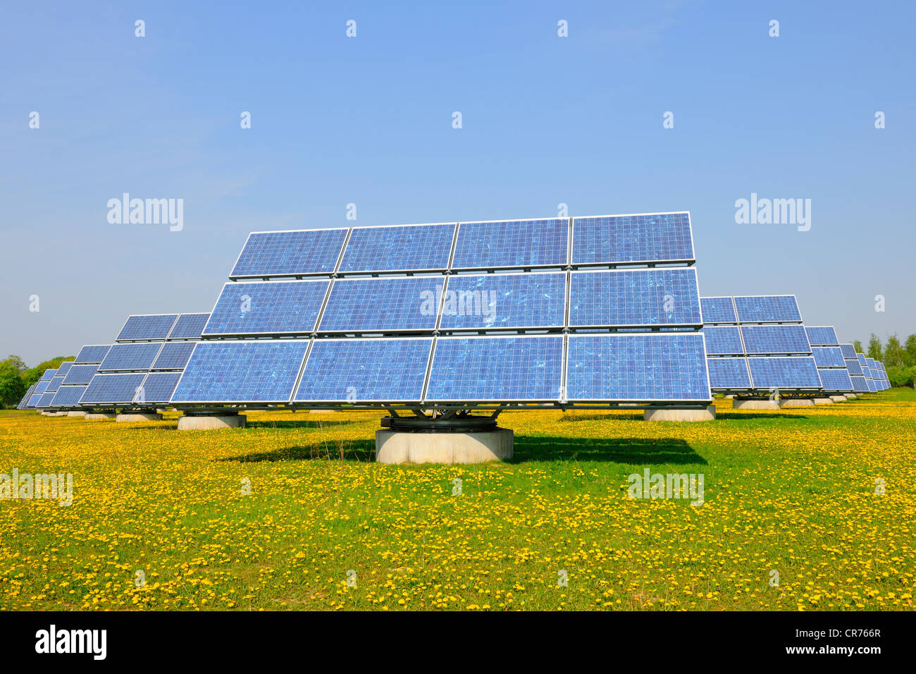 Solar Park, outdoor photovoltaic plant, solar modules, solar power ...