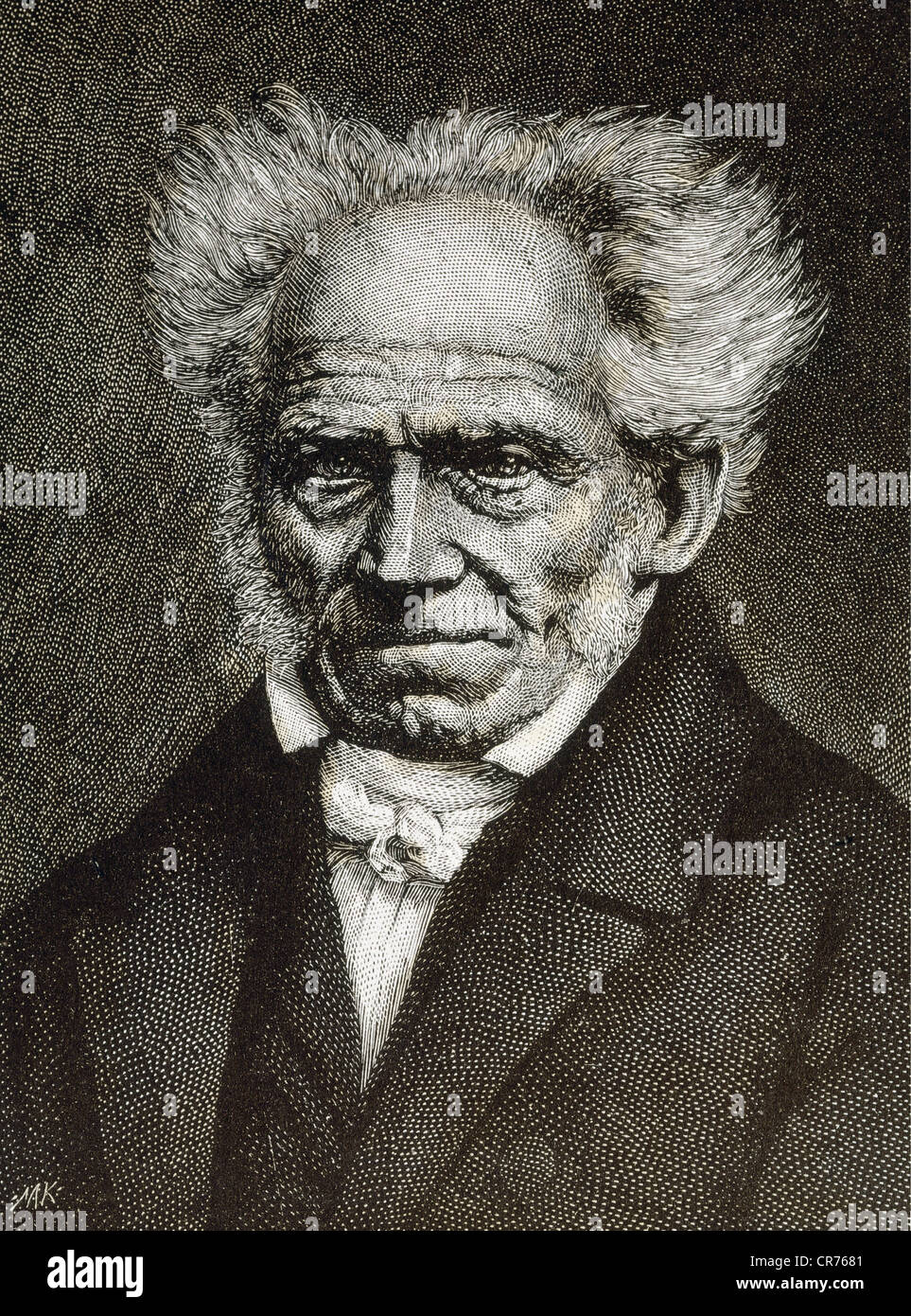 Arthur schopenhauer german philosopher 1788 1860 hi-res stock ...