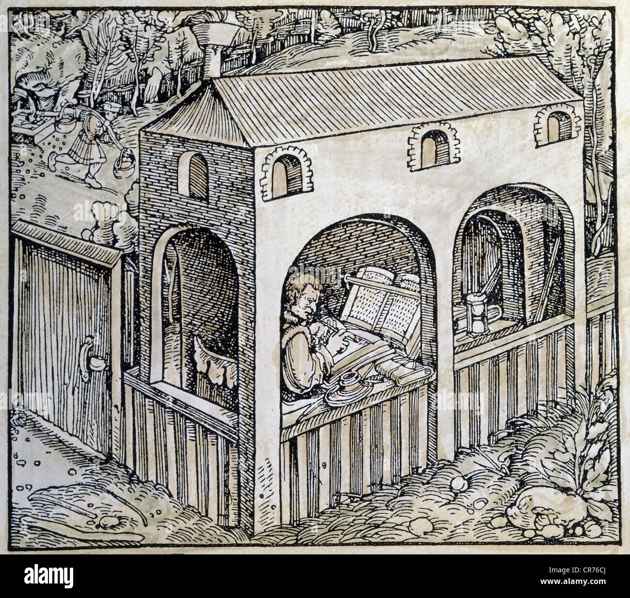 Printed by the so called petrarca master hi-res stock photography and ...