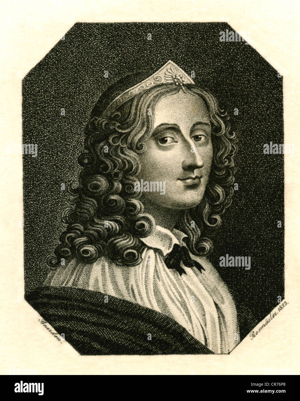Christina (Christine) Queen of Sweden, 1626 - 1689, portrait ...