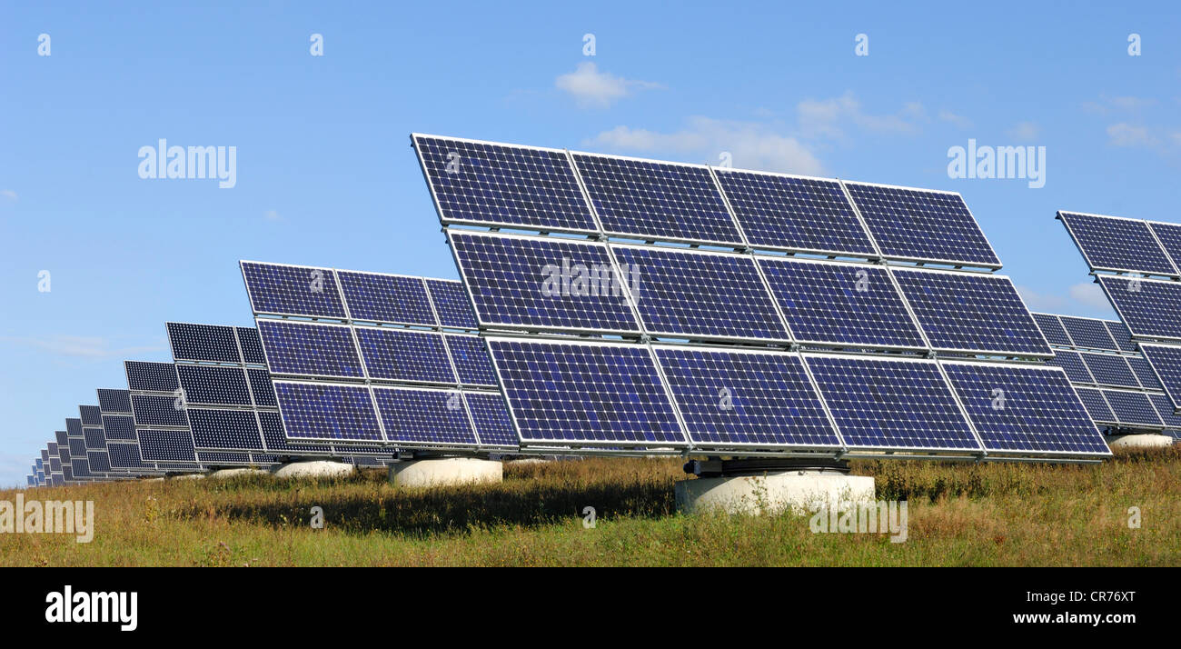 Photovoltaic system, solar park Stock Photo - Alamy