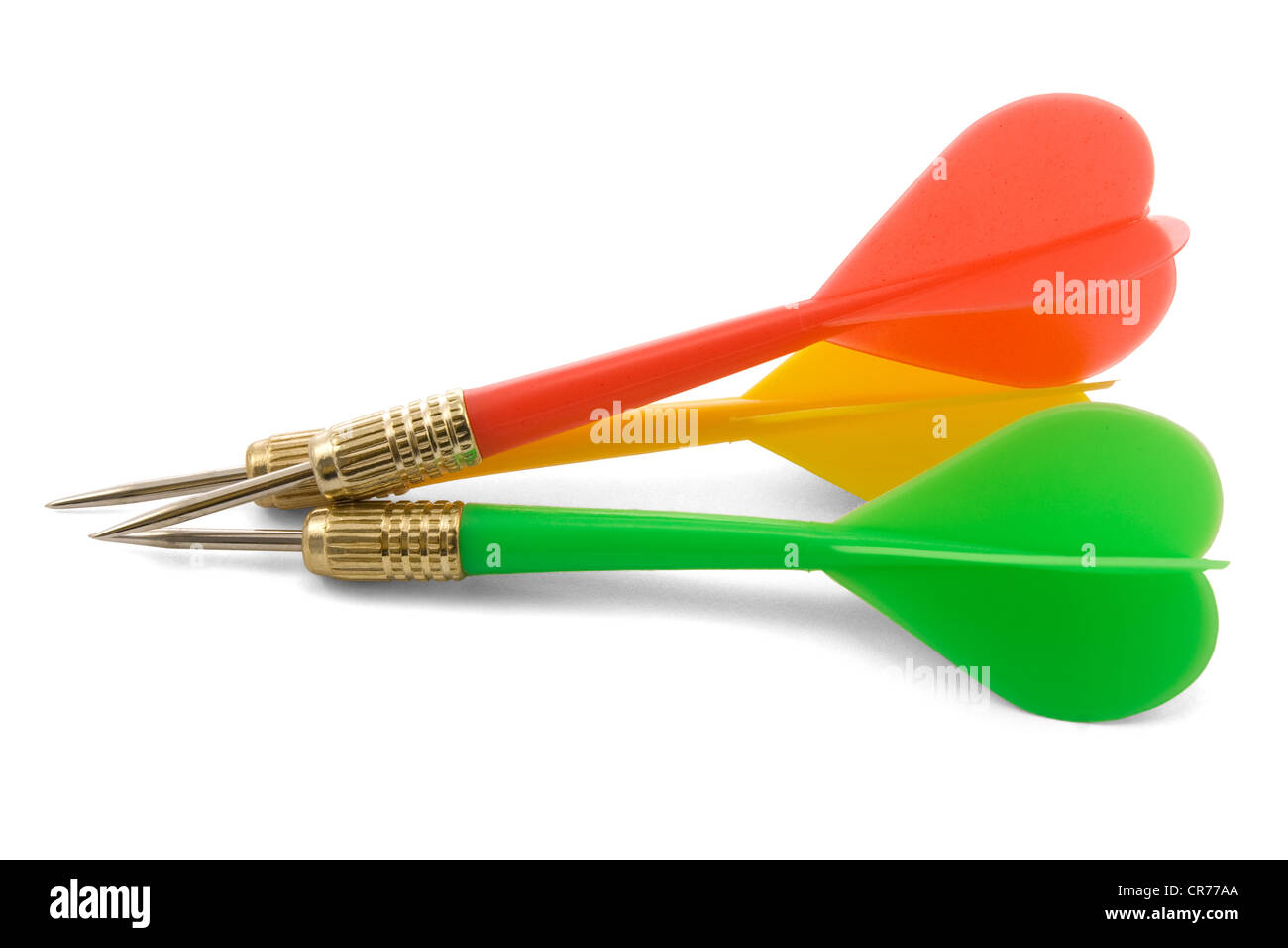 Set of colorful darts isolated on white background Stock Photo - Alamy