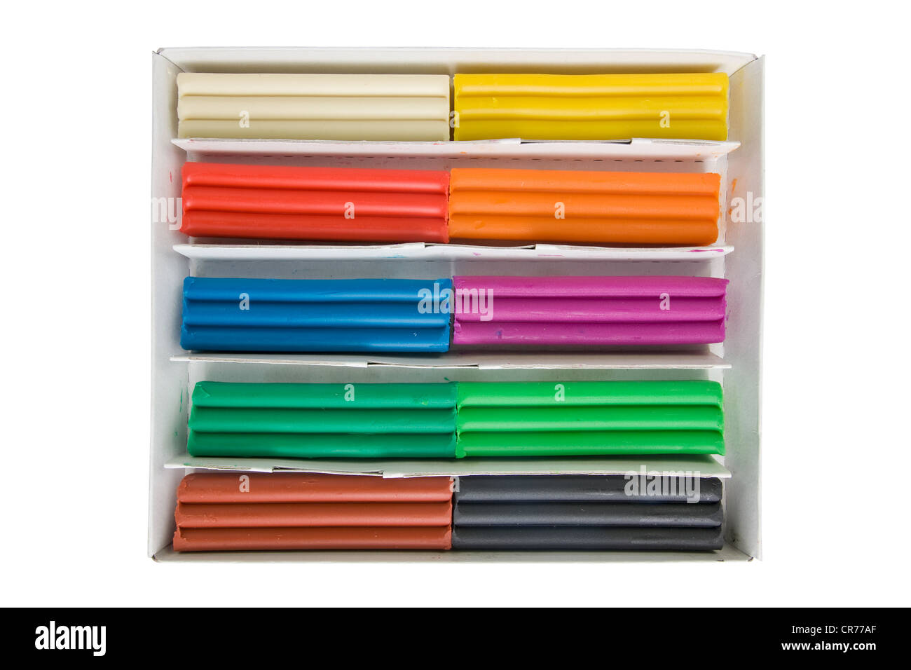 set of colorful plasticine isolated on white background Stock Photo - Alamy