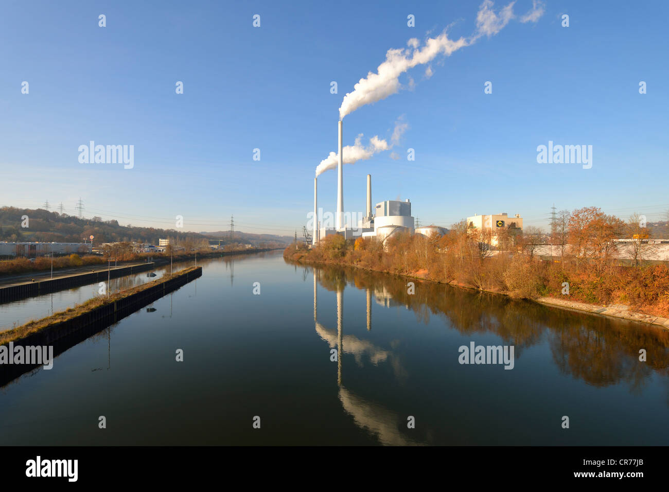 Coal-fired power plant in Altbach-Deizisau, Baden-Wuerttemberg, Germany ...