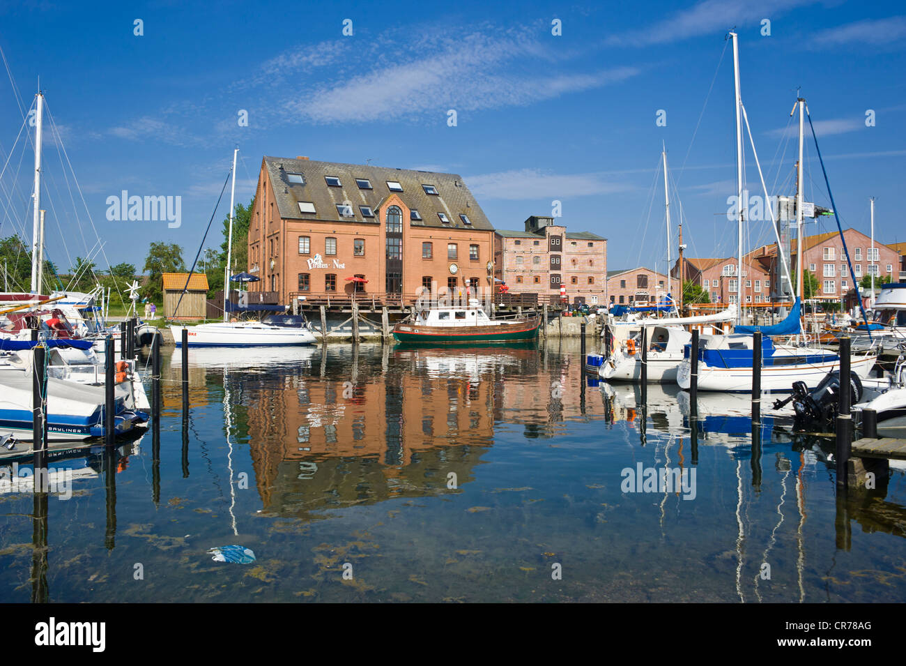 Port, Orth, Fehmarn Island, Baltic Sea, Schleswig-Holstein, Germany ...