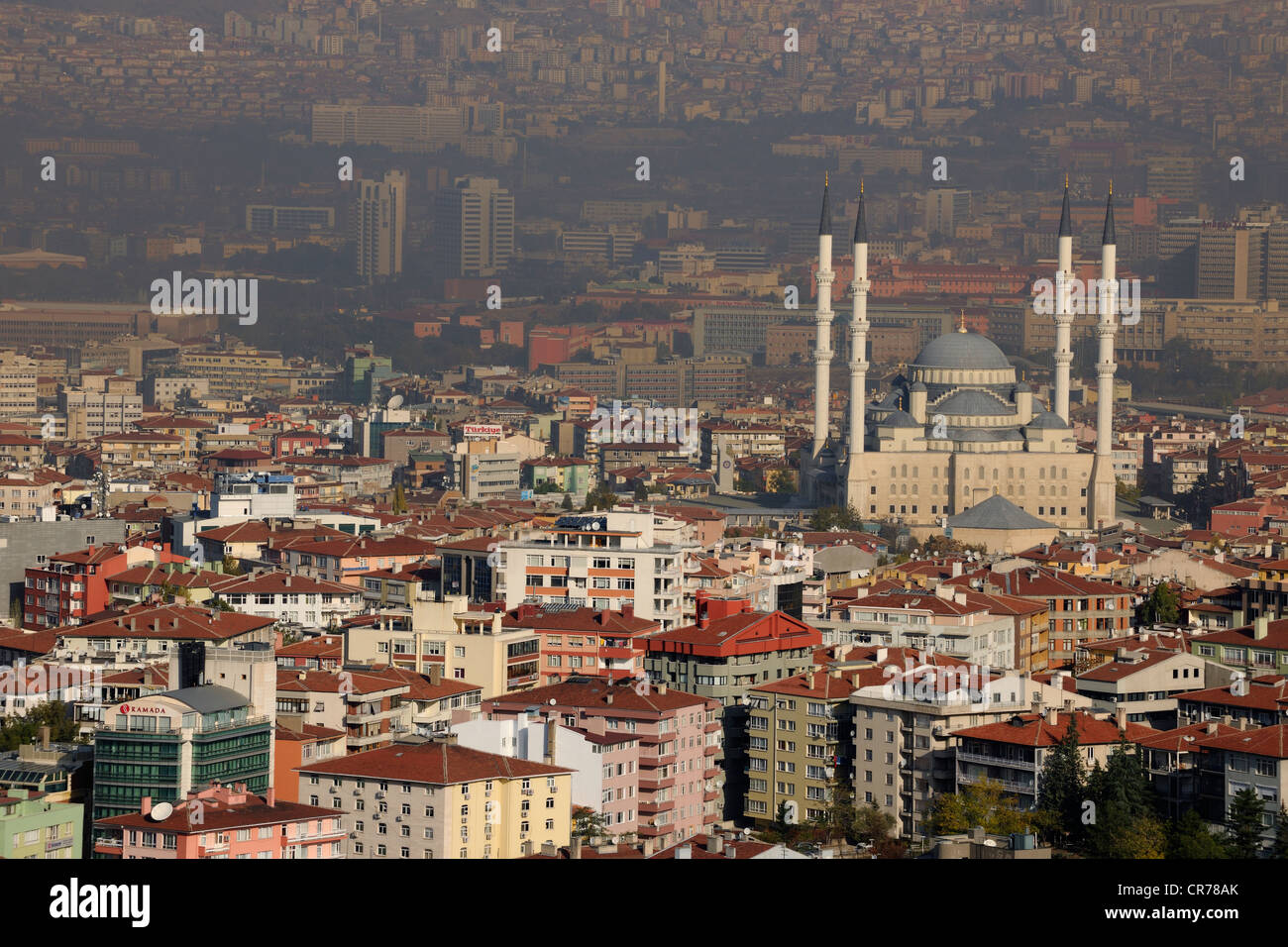 Turkey, Central Anatolia, Ankara, Kocatepe Camii Mosque in the modern ...