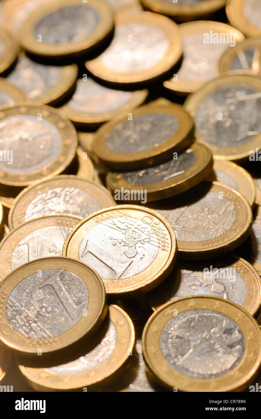 One euro coins Stock Photo - Alamy