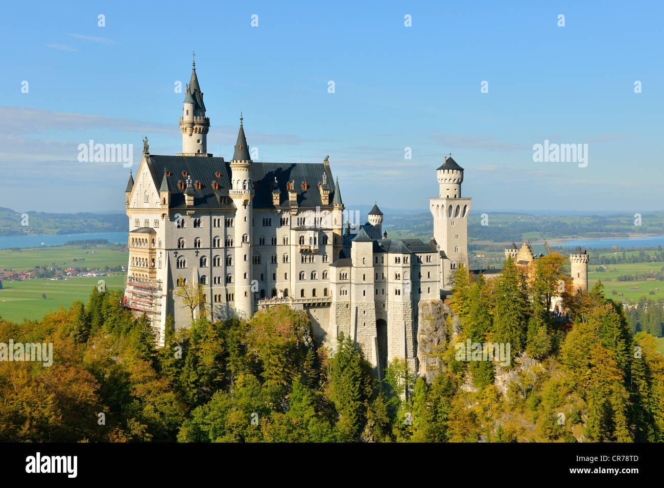 Schloss Neuschwanstein castle, near Fuessen, Ostallgaeu, Allgaeu ...
