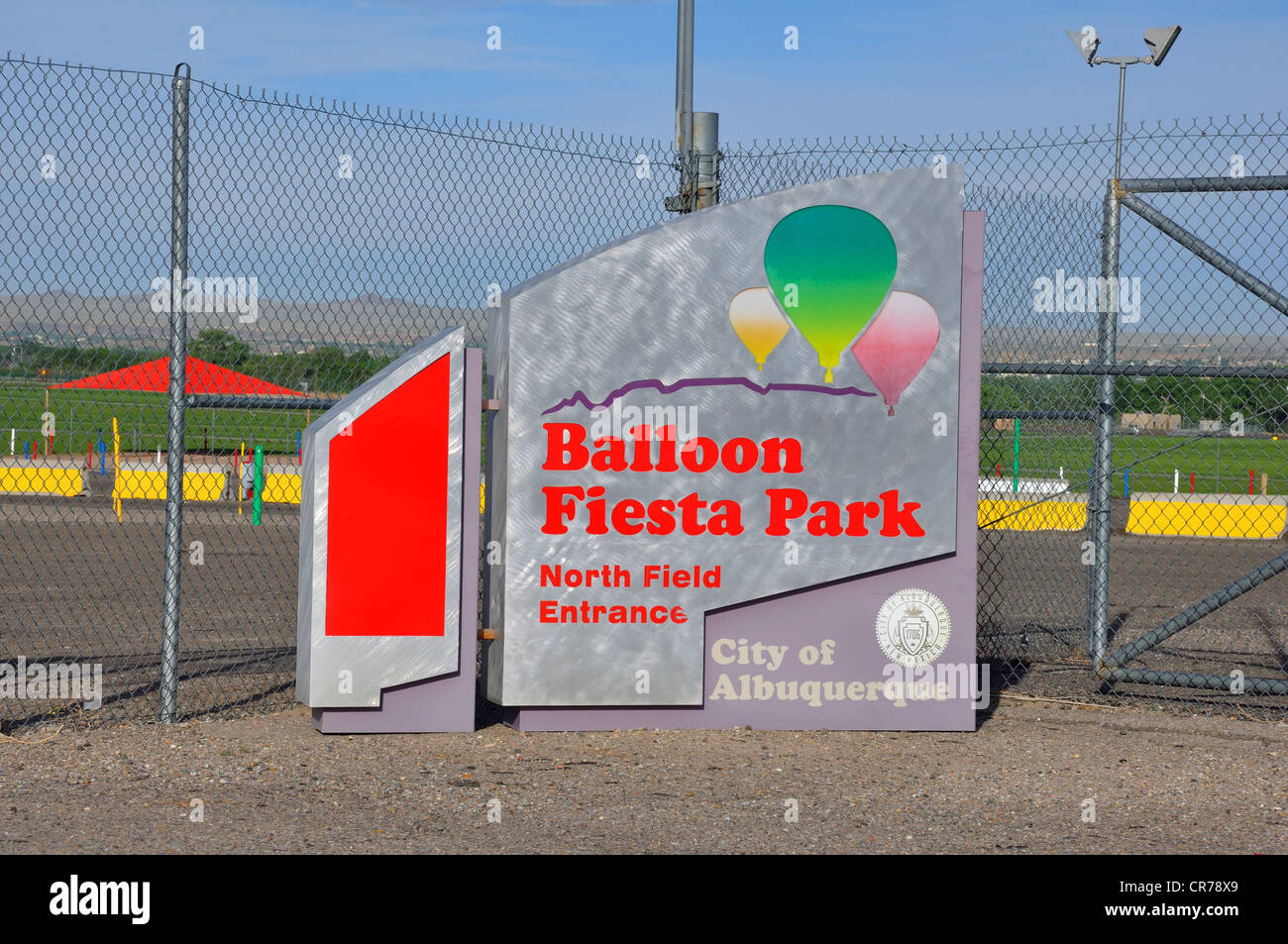 Balloon Fiesta Park entrance, Albuquerque, New Mexico, USA Stock Photo ...