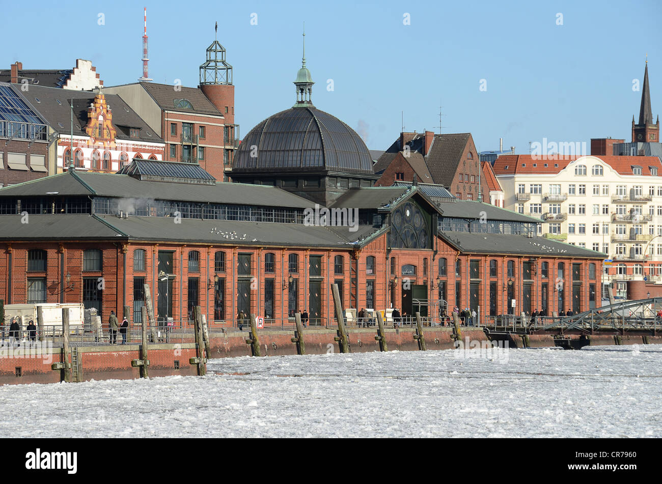 Old fish market hall in the Port of Hamburg, Hamburg, Germany, Europe ...