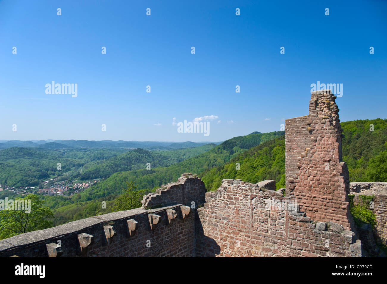 Madenburg castle ruins, Eschbach, German Wine Route, Suedliche ...