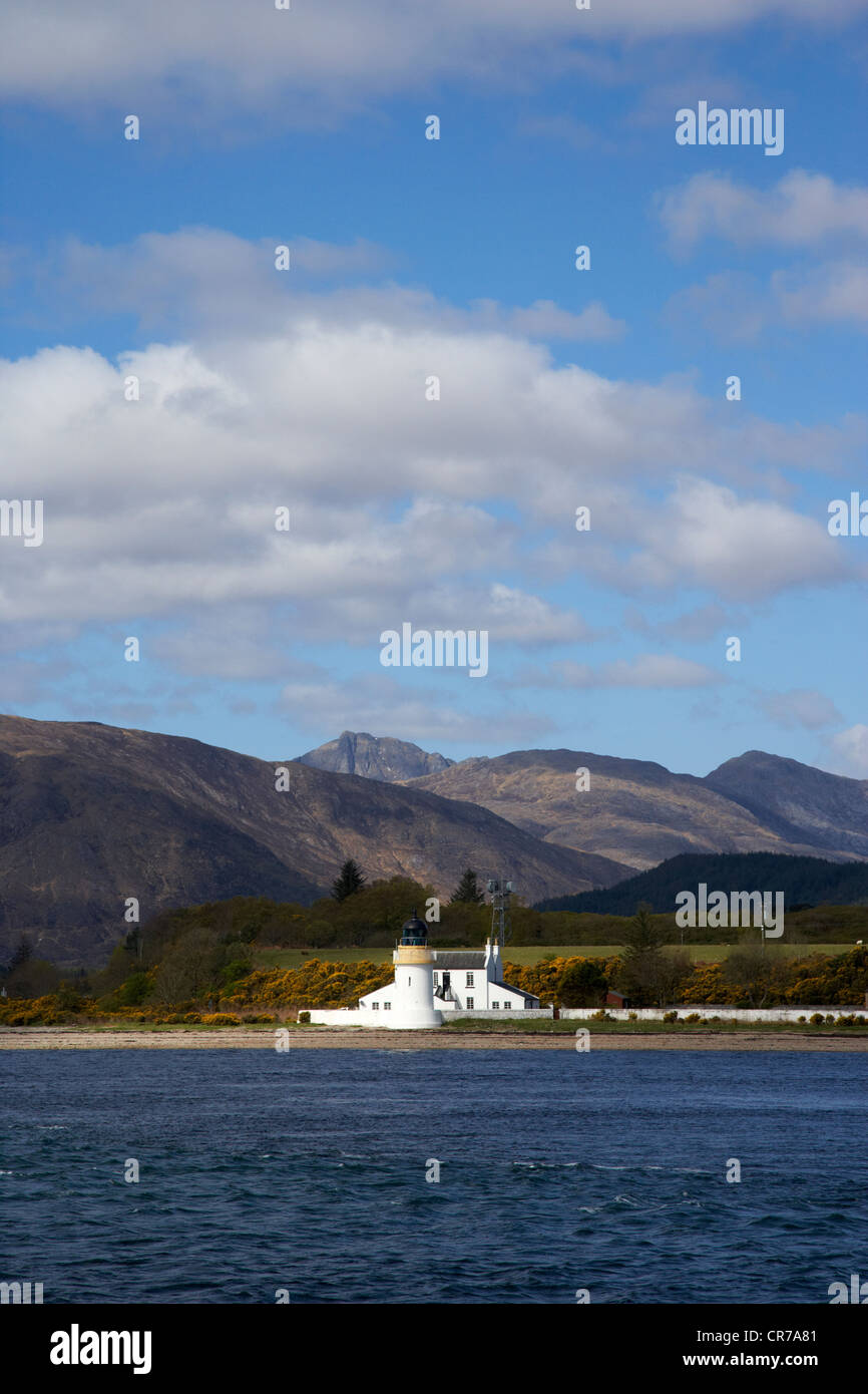corran lighthouse on the shores of loch linnhe highland highlands ...