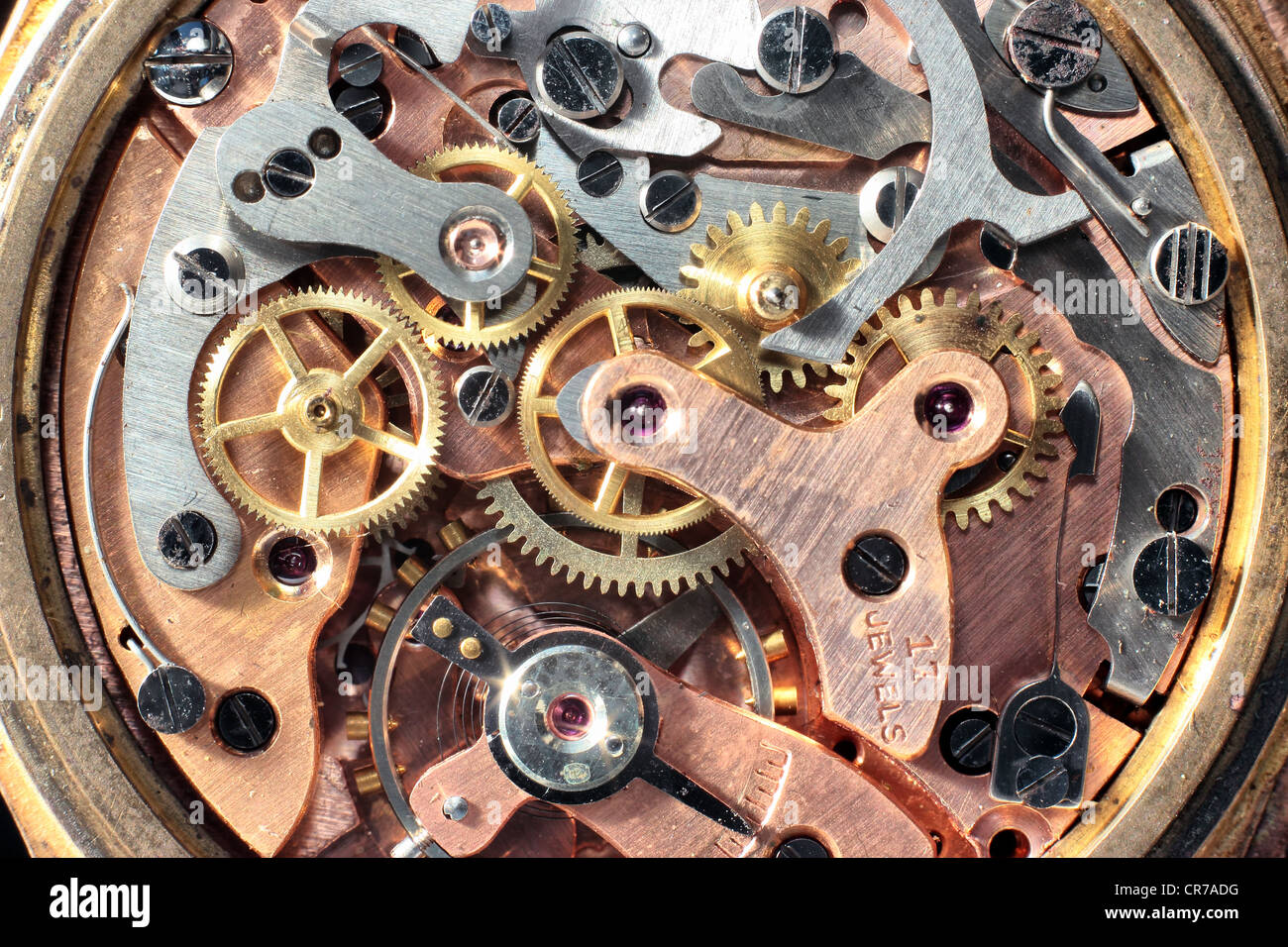Macro shot mechanical clock movement hi-res stock photography and ...