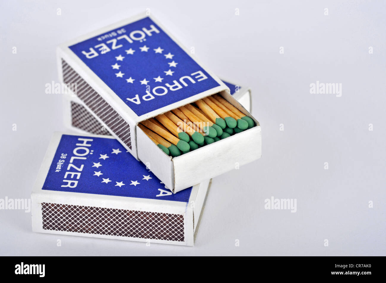 Matches in a matchbox Stock Photo - Alamy