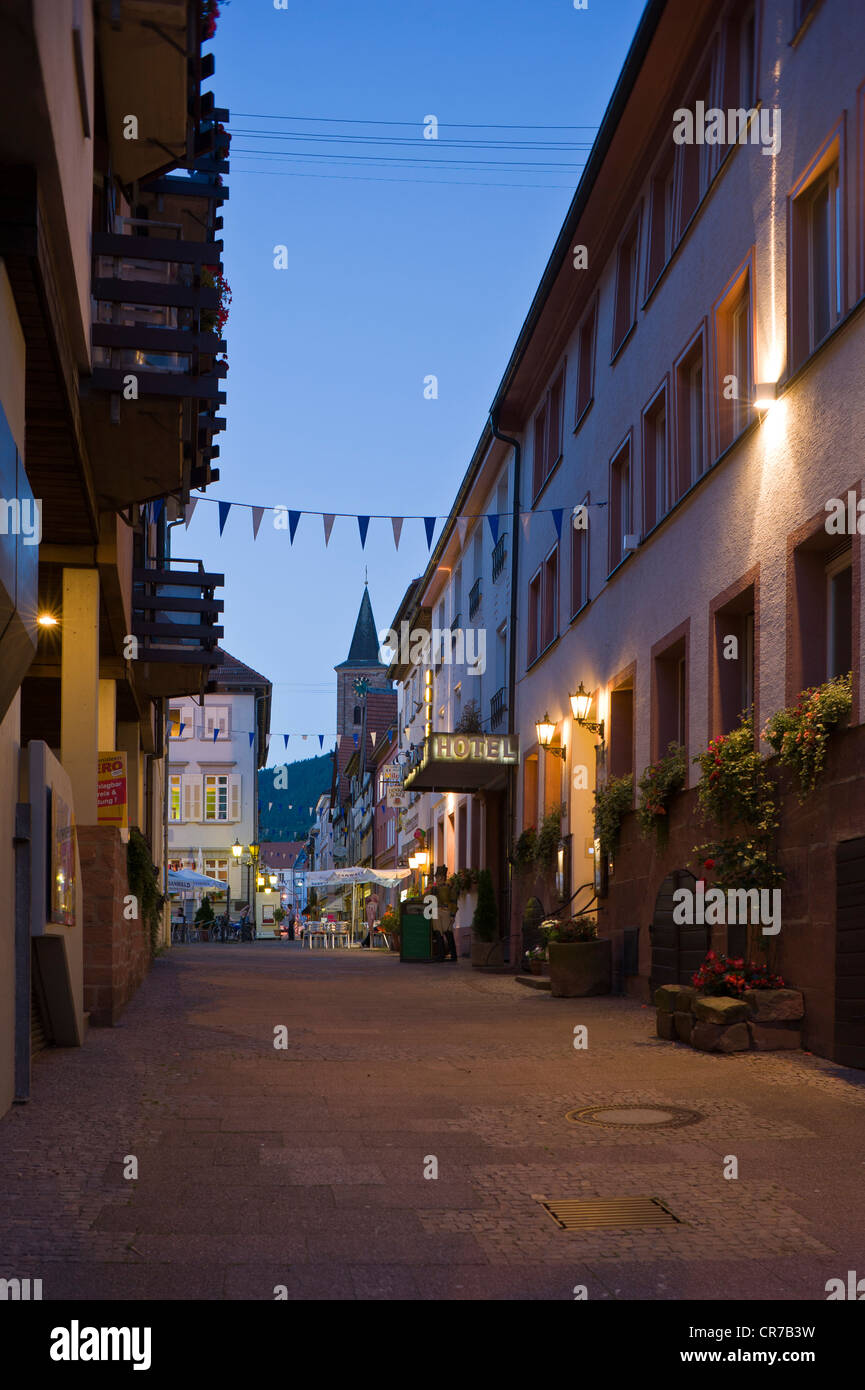 Old town lane, Eberbach, Rhein-Neckar-Kreis district, Baden ...