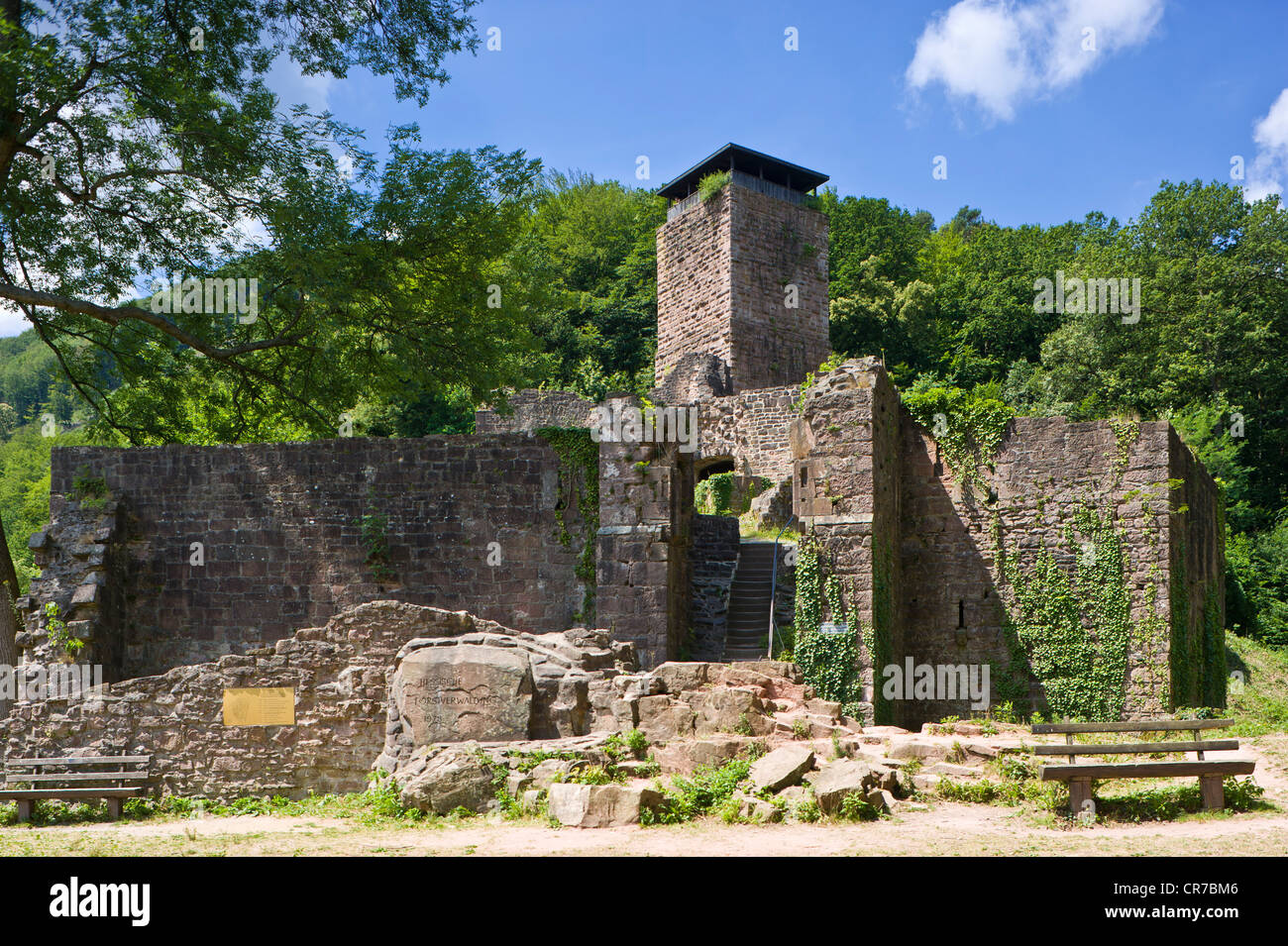 Hinterburg Castle, Neckarsteinach, Neckar Valley-Odenwald nature park ...