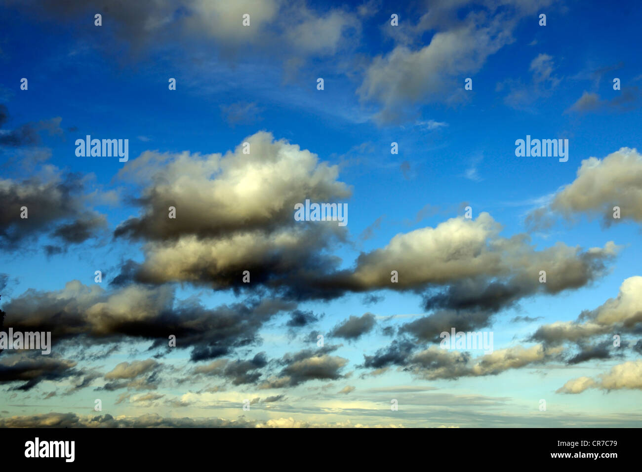 Cumulus clouds, rain clouds, thunderstorm clouds, approaching ...