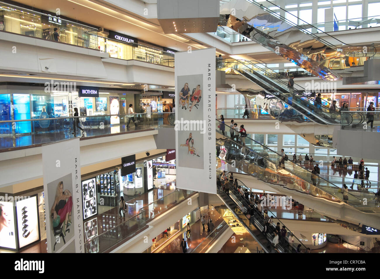 Interior of Festival Walk shopping mall in Hong Kong Stock Photo - Alamy