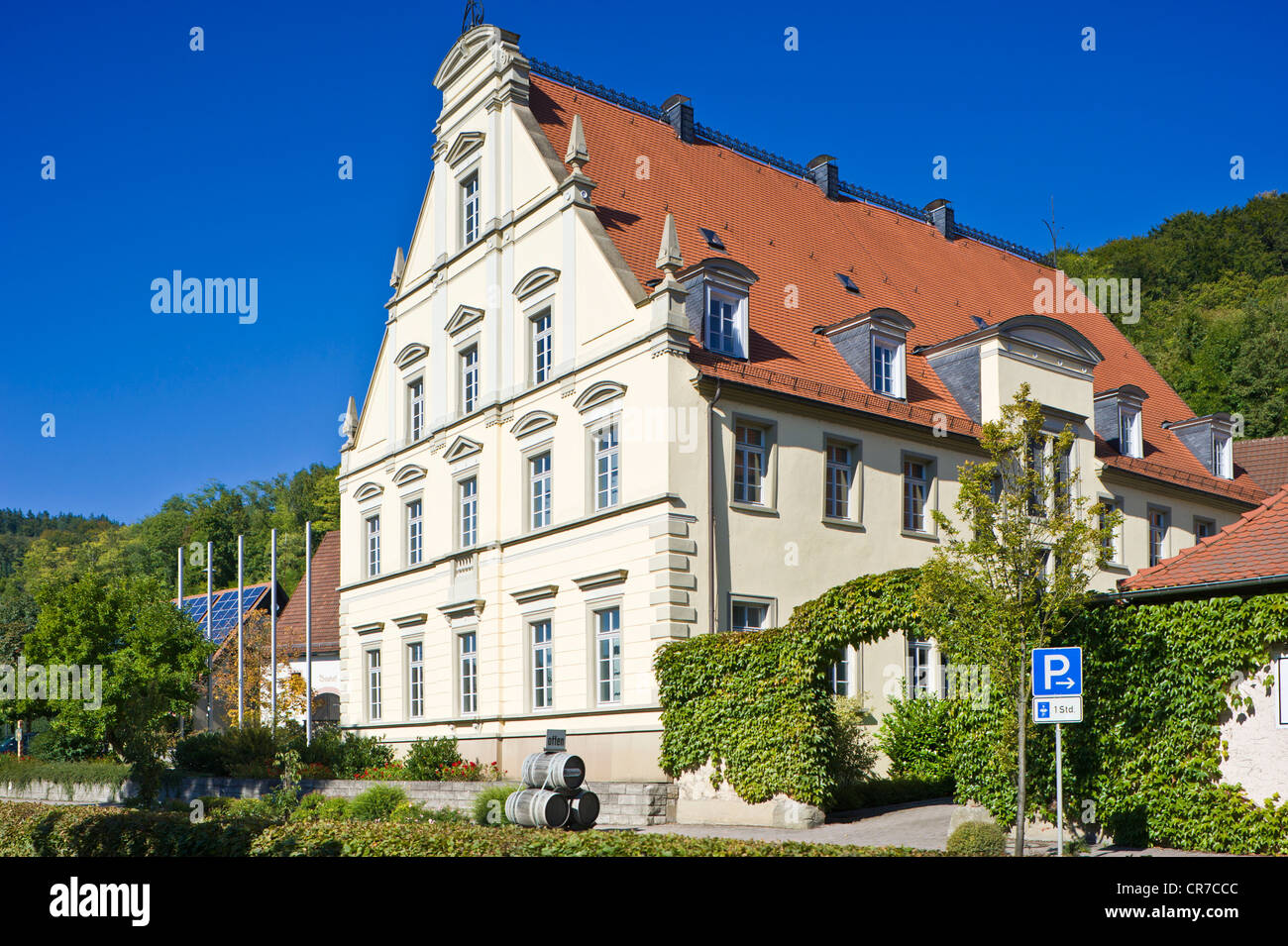 Town hall in the Neues Schloss castle, Neckarzimmern, Neckartal, Baden ...