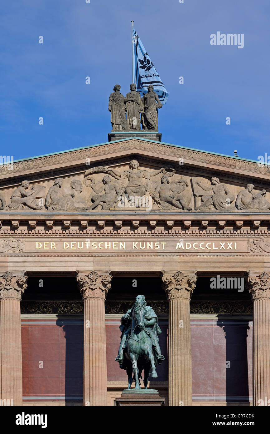 Gable with an inscription, Old National Gallery, Museum Island, UNESCO ...
