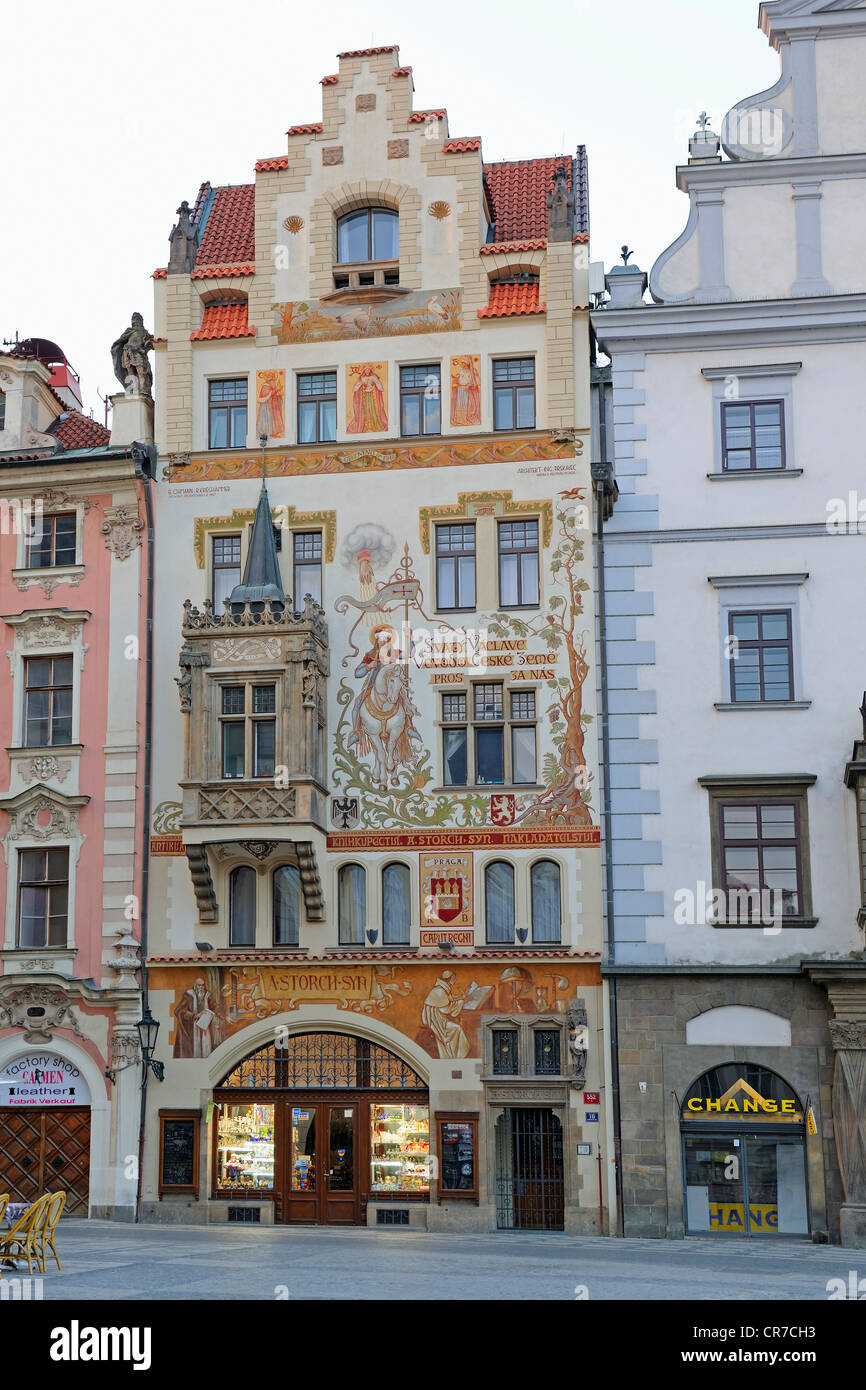 Storch House, also known as House of the Stone Madonna, Old Town Square ...
