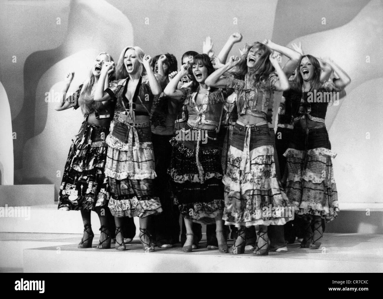 Young Generation, dancing group, group picture, performing, 1970s Stock ...