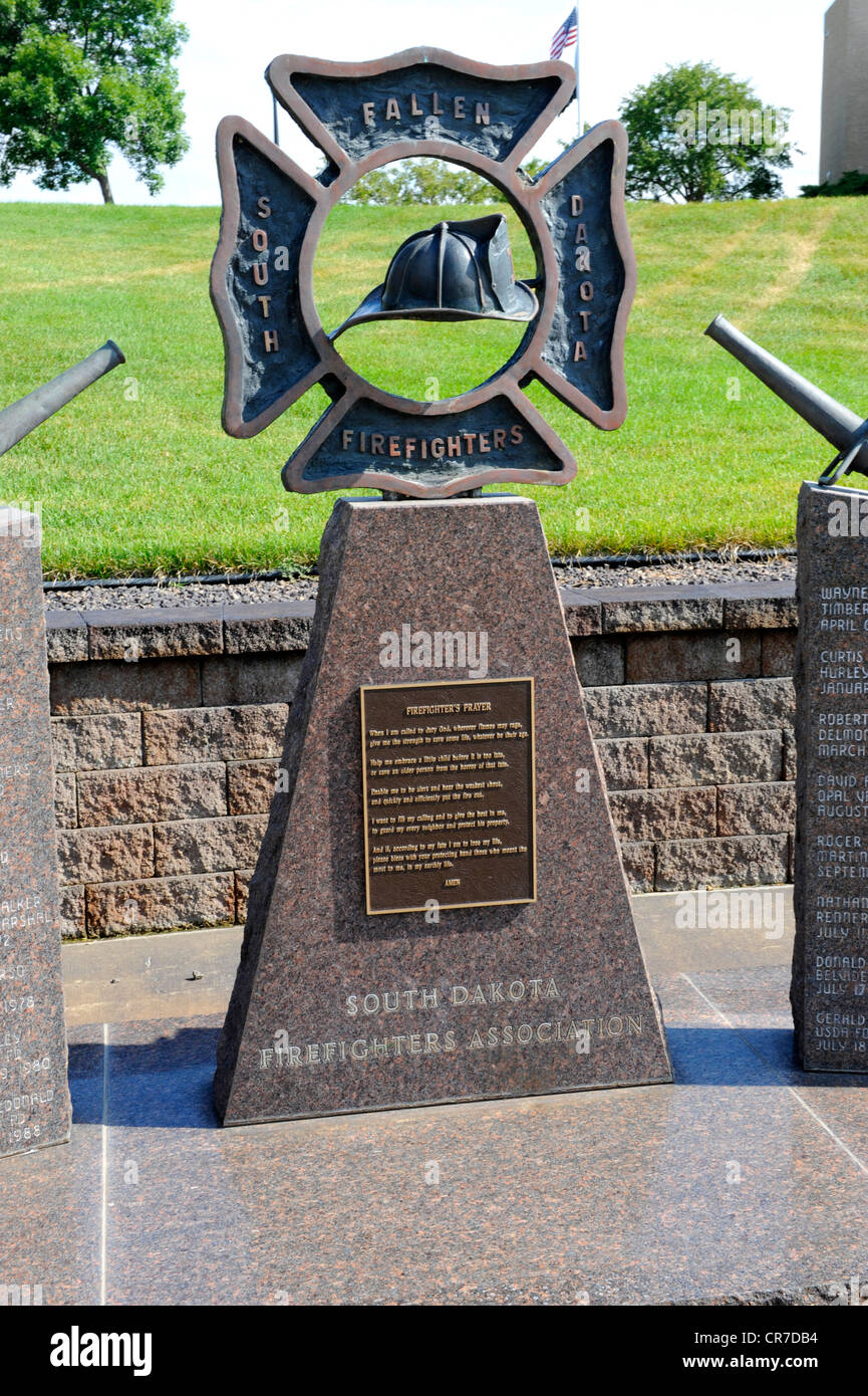 Emergency services memorial Pierre South Dakota Stock Photo - Alamy
