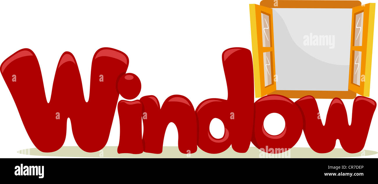 Text Illustration Featuring the Word Window Stock Photo - Alamy