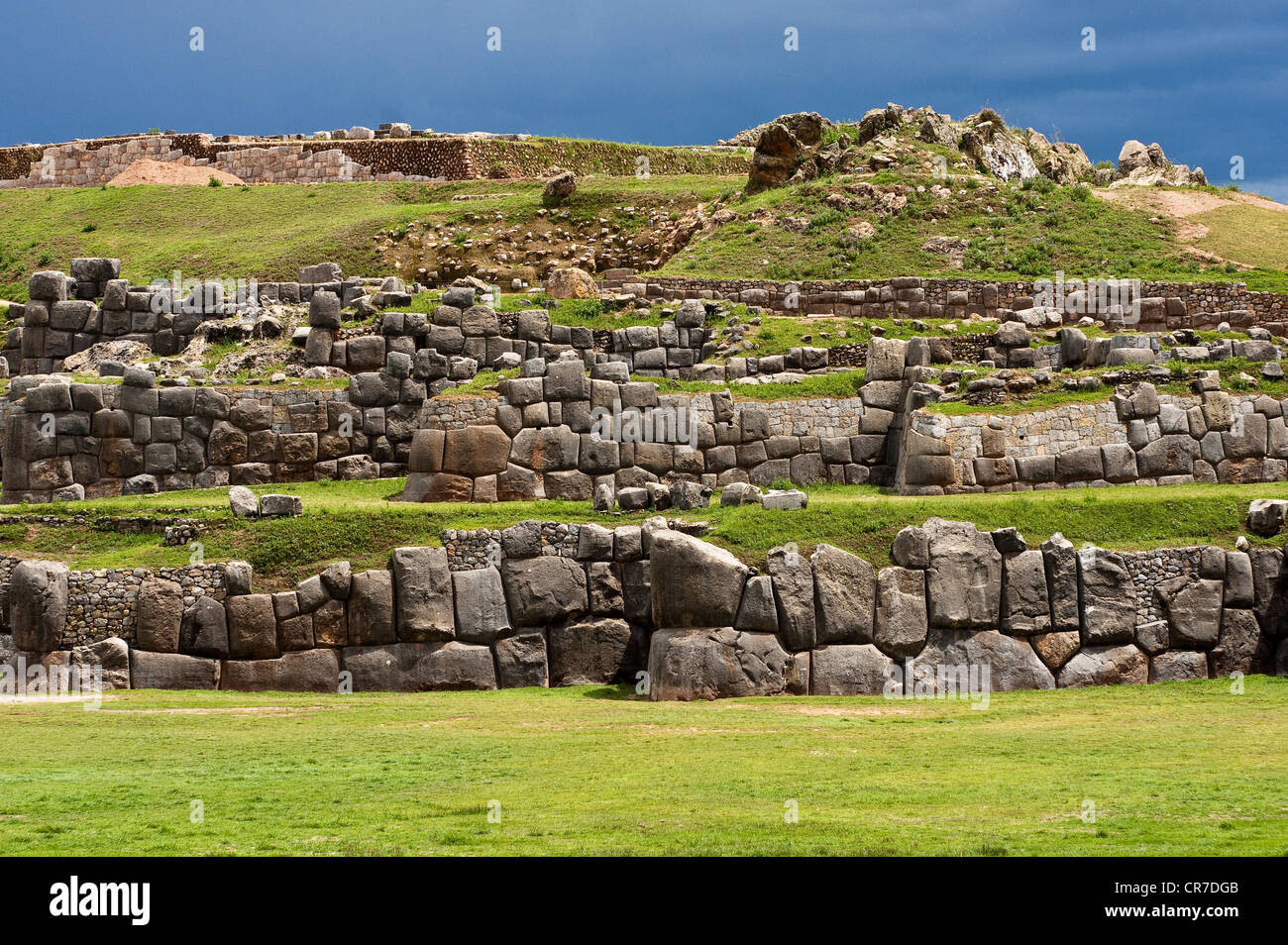 Peru, Cuzco Province, Cuzco, UNESCO World Heritage, Sacsayhuaman Temple ...