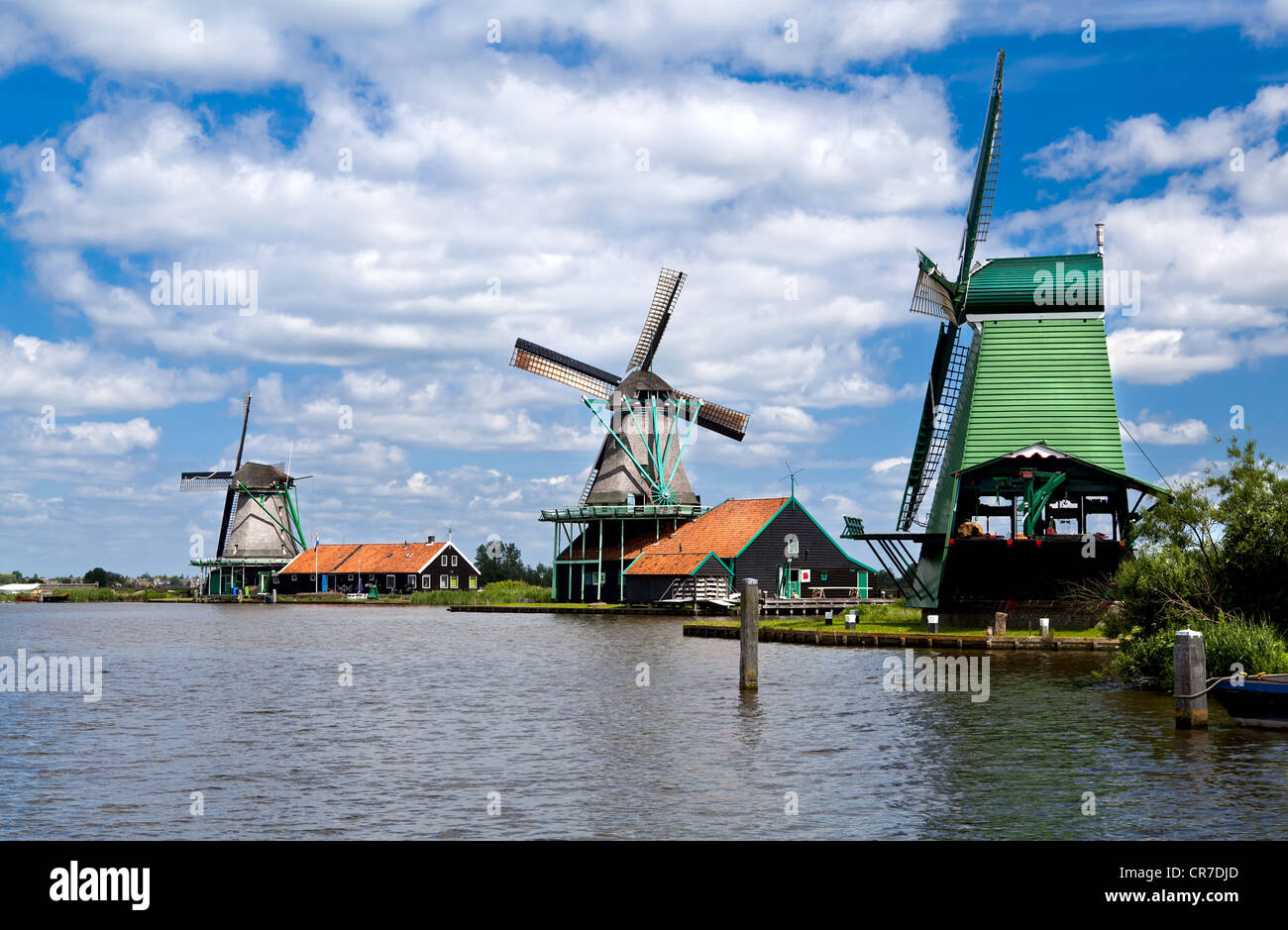 Three traditional dutch windmills hi-res stock photography and images ...