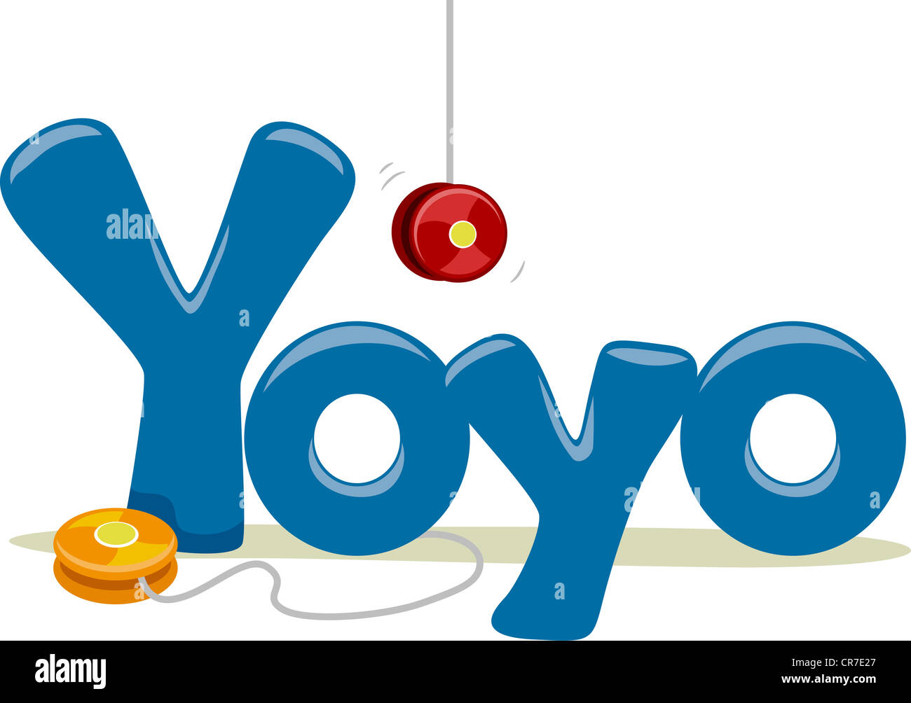 Text Illustration Featuring the Word Yoyo Stock Photo - Alamy