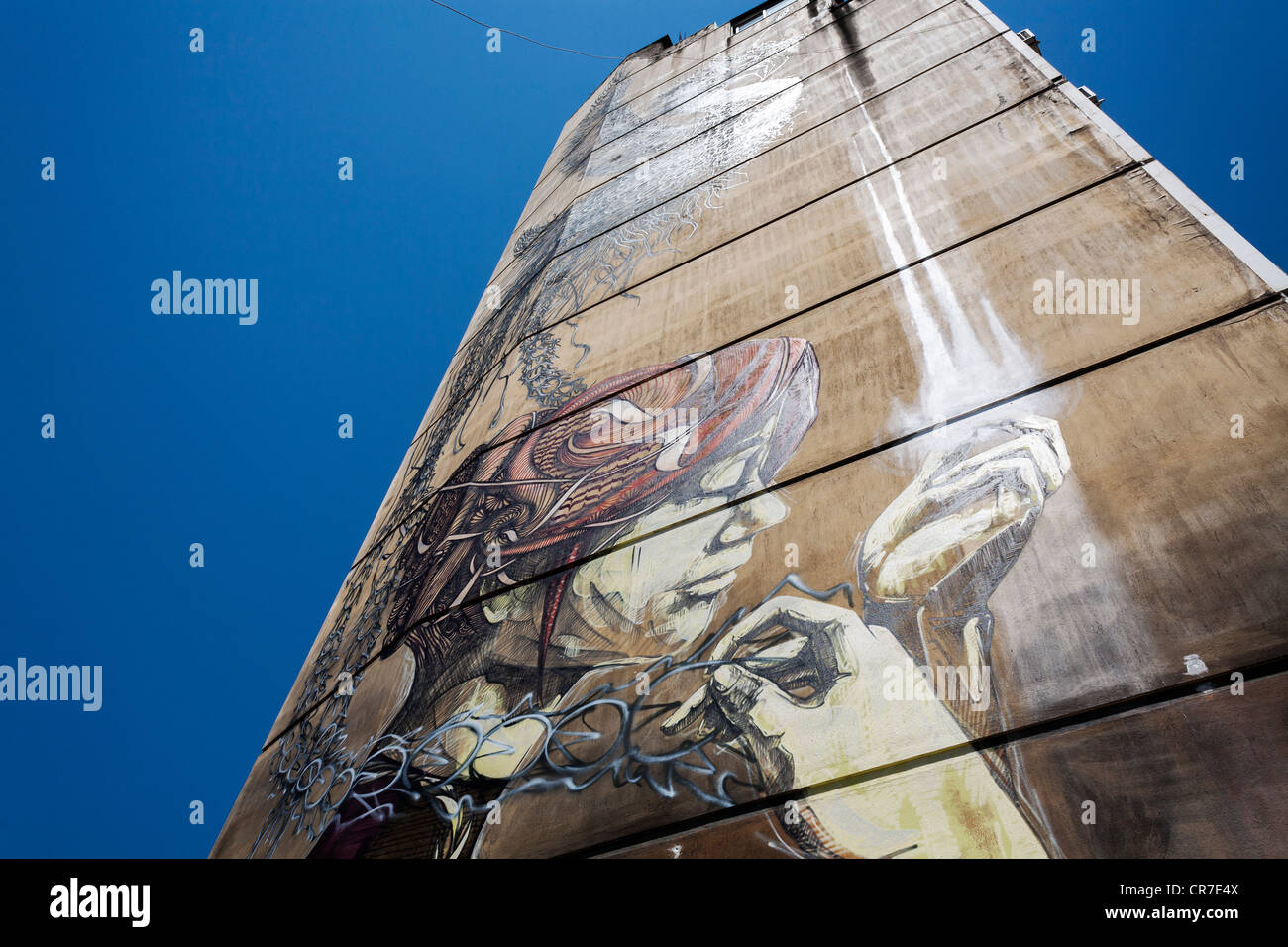 Graffiti on building wall Stock Photo - Alamy