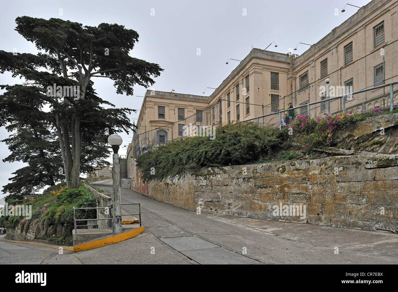 Cell block, exterior view, Alcatraz Island, California, USA Stock Photo ...