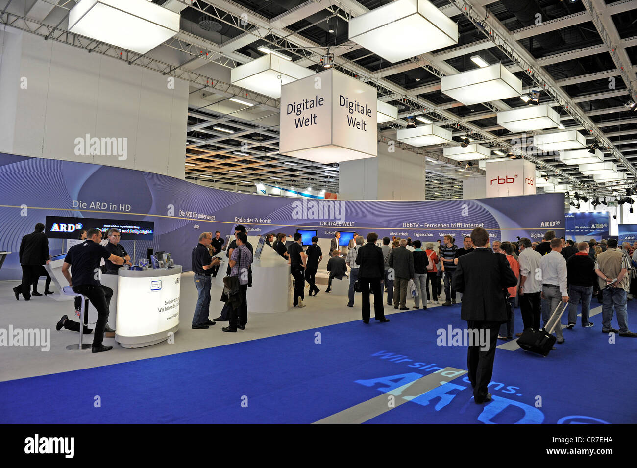 Exhibition hall of ARD, a German public-service broadcaster ...