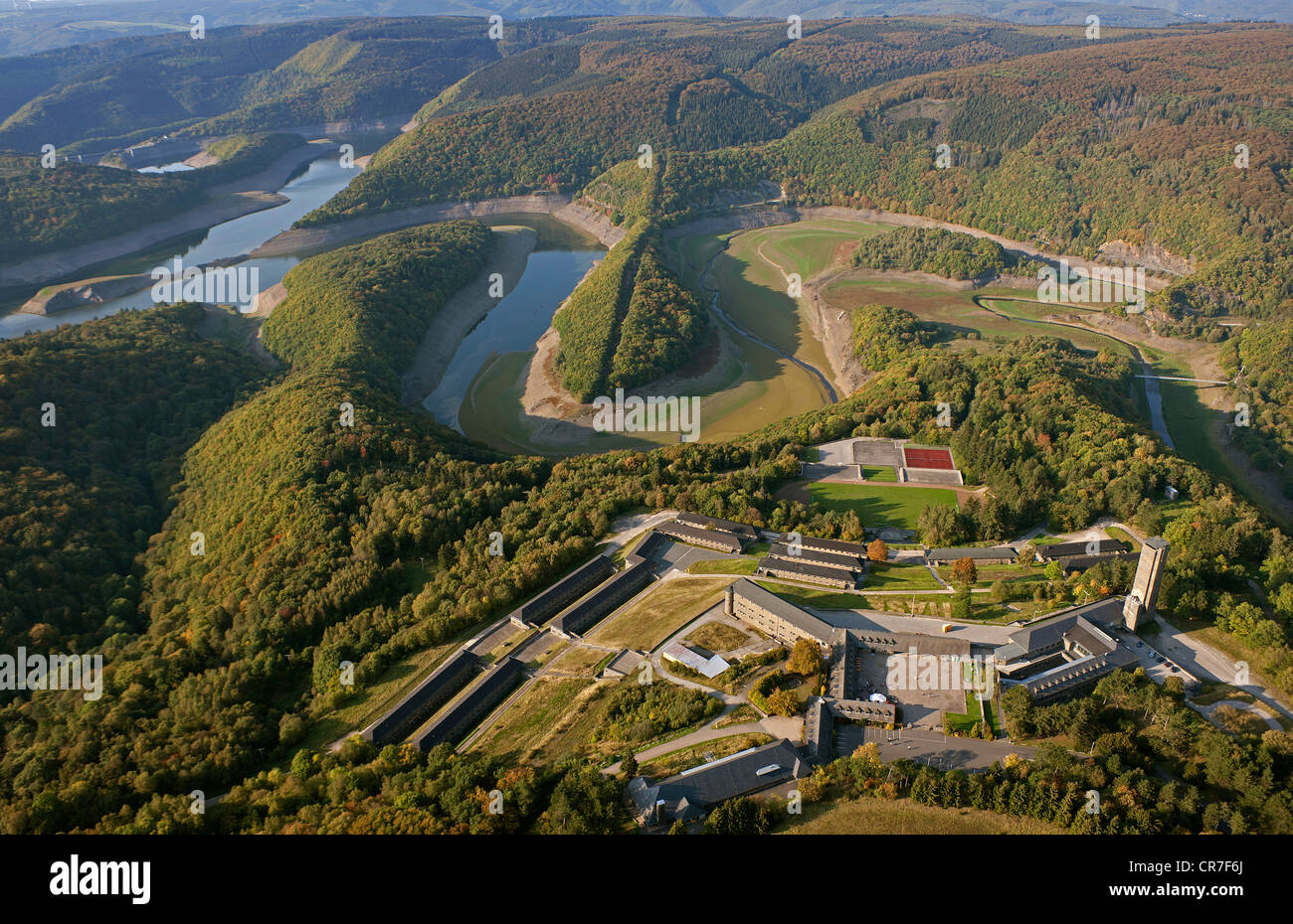 Aerial view, Ordensburg Vogelsang, a former national socialist estate ...