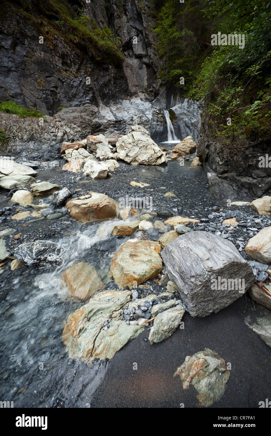 River and waterfall in the Trafoi Valley, South Tyrol Italy Stock Photo ...