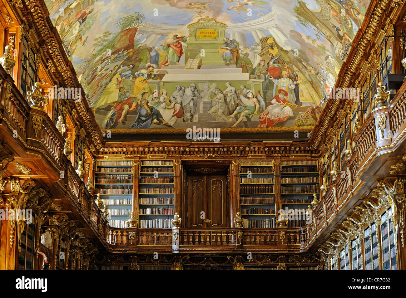 Philosophical Hall of the library in the Strahov Monastery, Prague ...