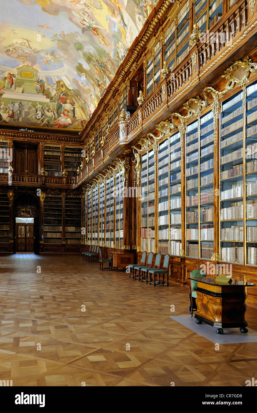 Philosophical Hall of the library, Strahov Abbey, Czech Republic ...