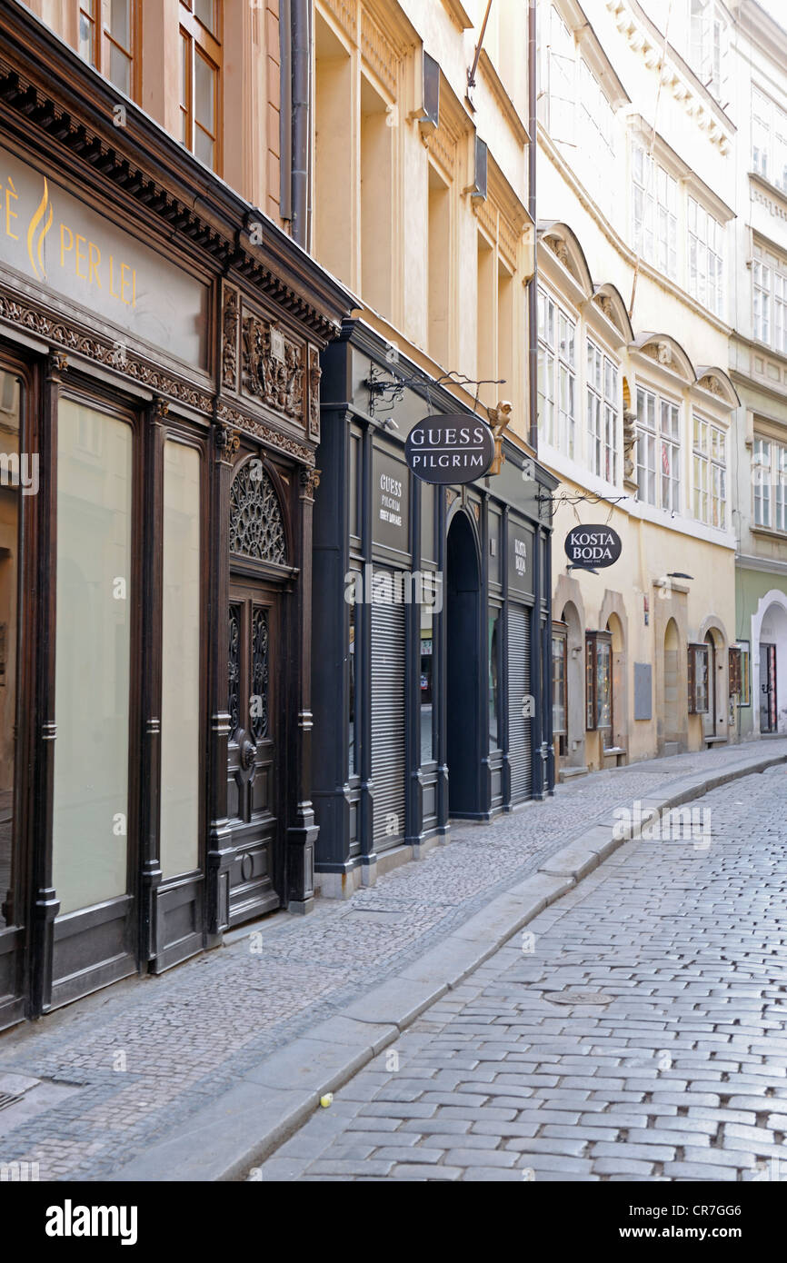 Typical alleyway, Old Town Square, Prague, Czech Republic, Europe Stock ...