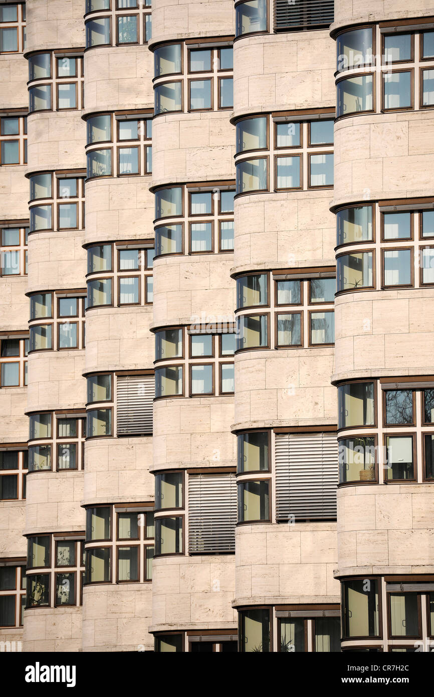 Shell House, facade detail, head of the Berlin Gasag natural gas vendor ...