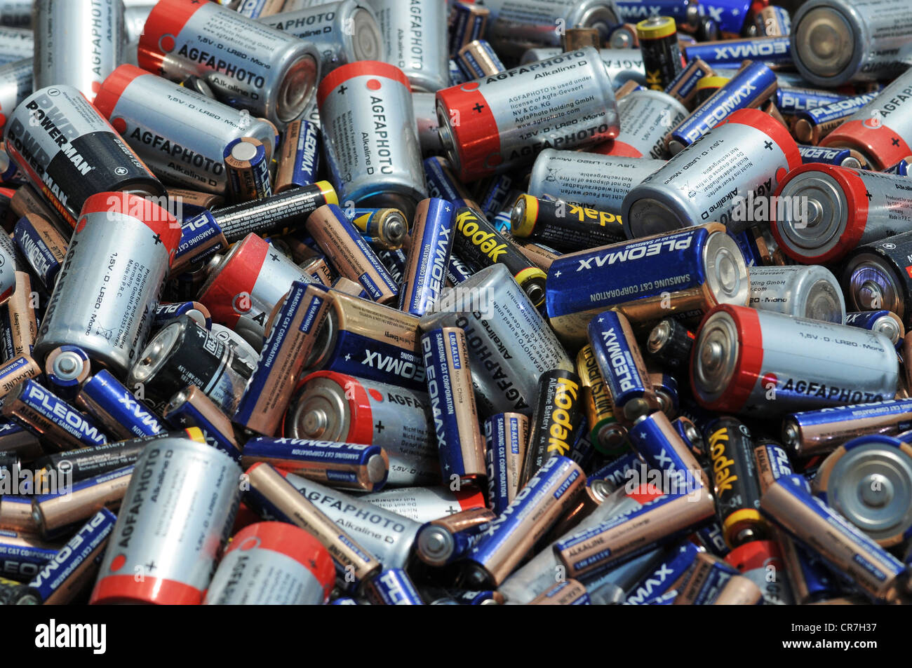 A waste separation site where different recyclable materials are ...