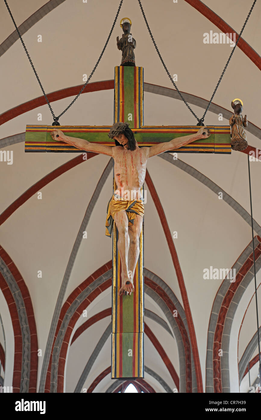 Triumph cross with Jesus figure in the renovated Nikolaikirche church ...