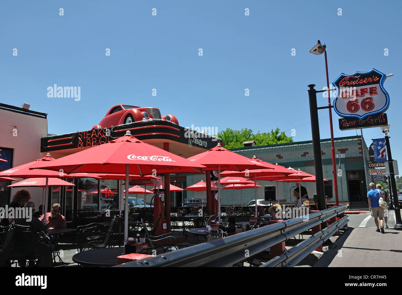 Cruisers Cafe 66 in Williams, Arizona (old Route 66 town Stock Photo ...