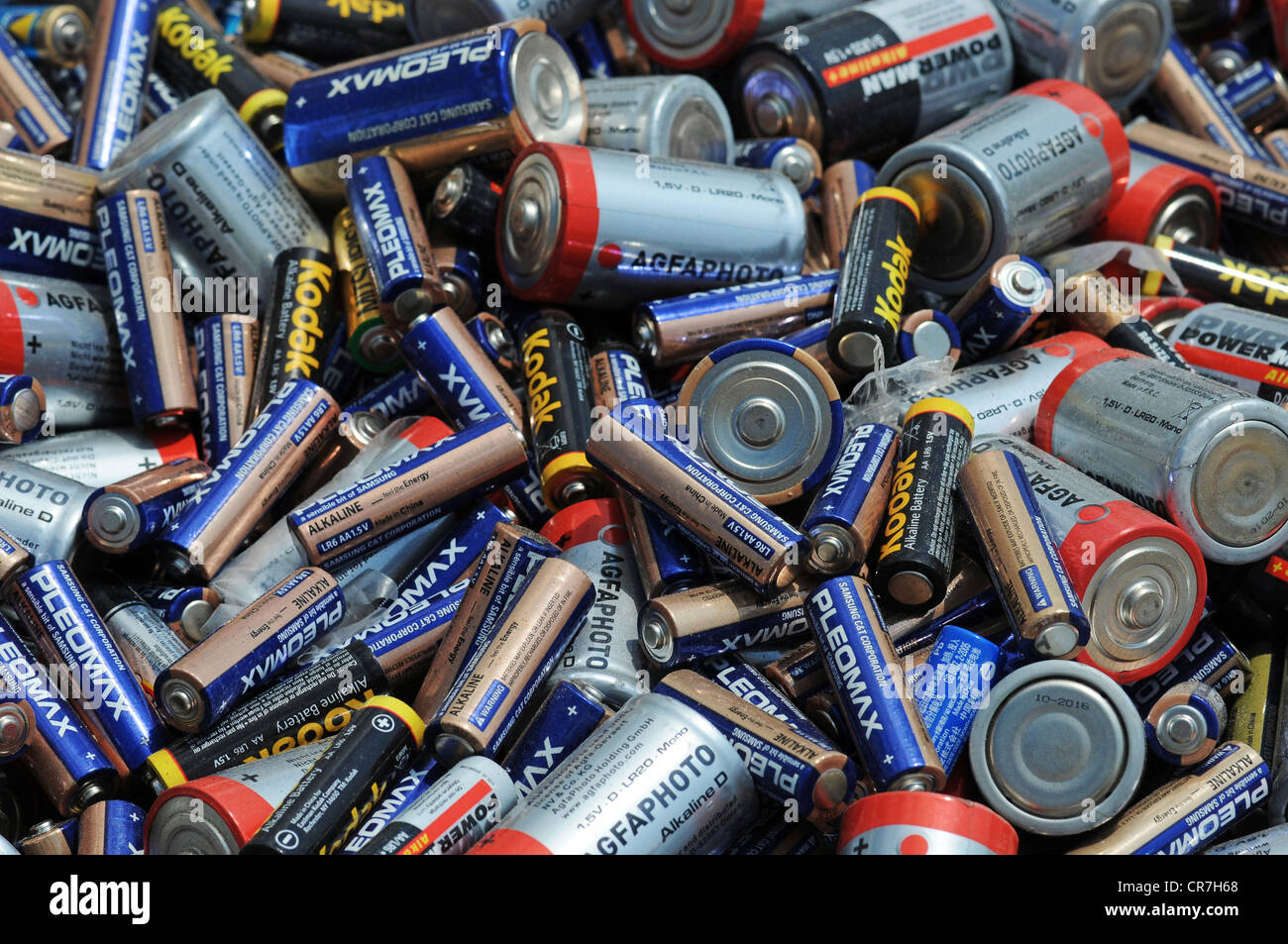 A waste separation site where different recyclable materials are ...