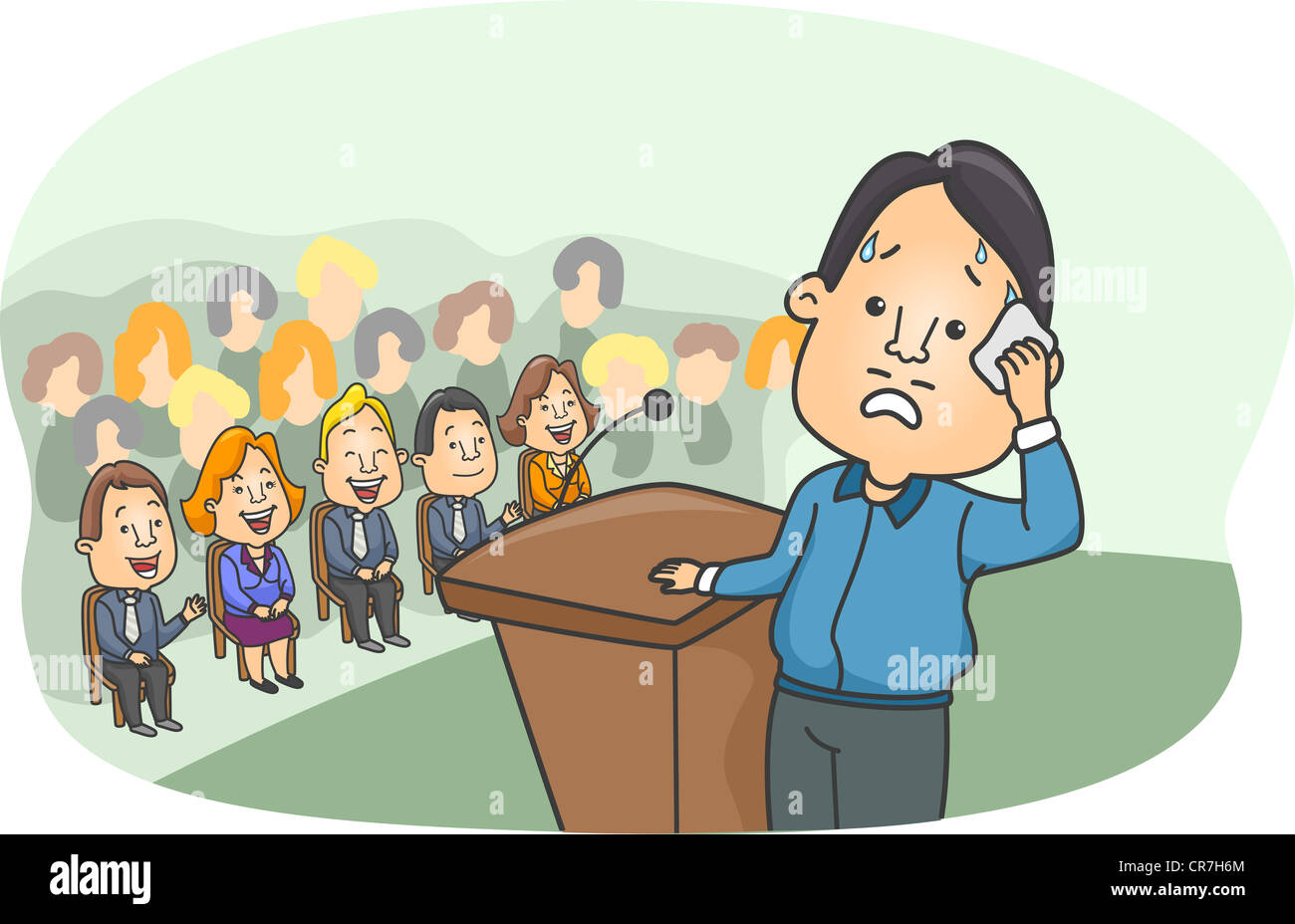 Timid Person Cartoon