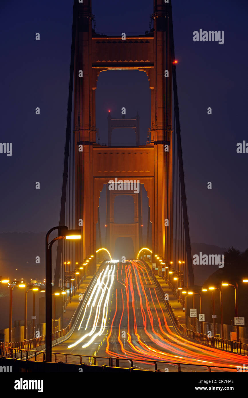 Golden Gate Bridge at dawn, San Francisco, California, USA Stock Photo ...