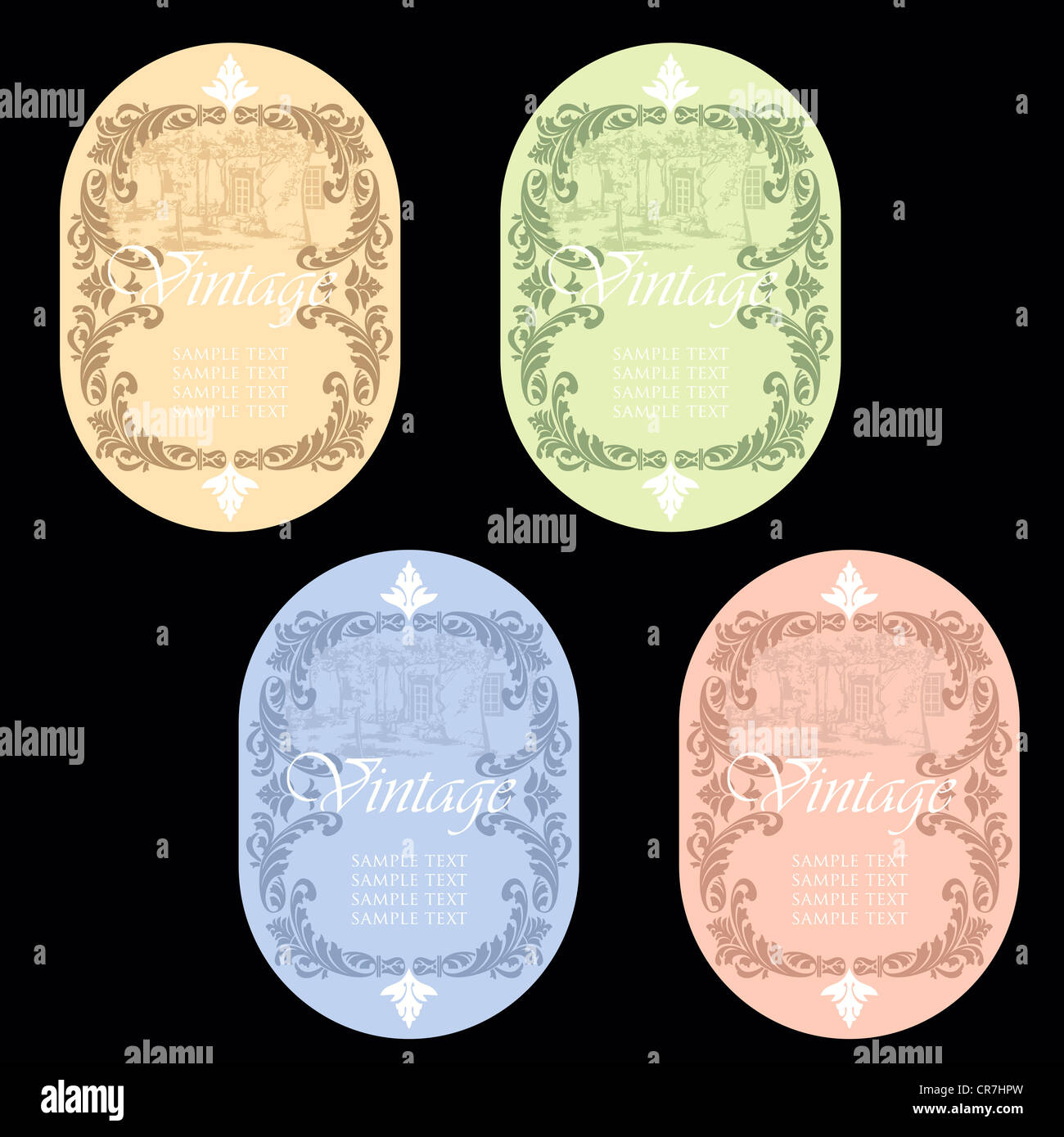 Vintage wine labels set Stock Photo - Alamy