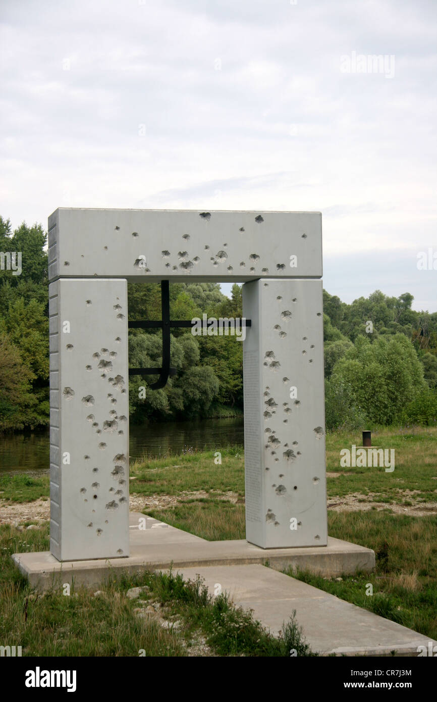 Monument to the Slovak people who suffered under communism Stock Photo ...