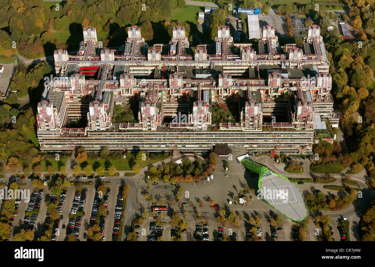 Aerial view, Universitaetsklinikum Aachen, University Hospital Aachen ...