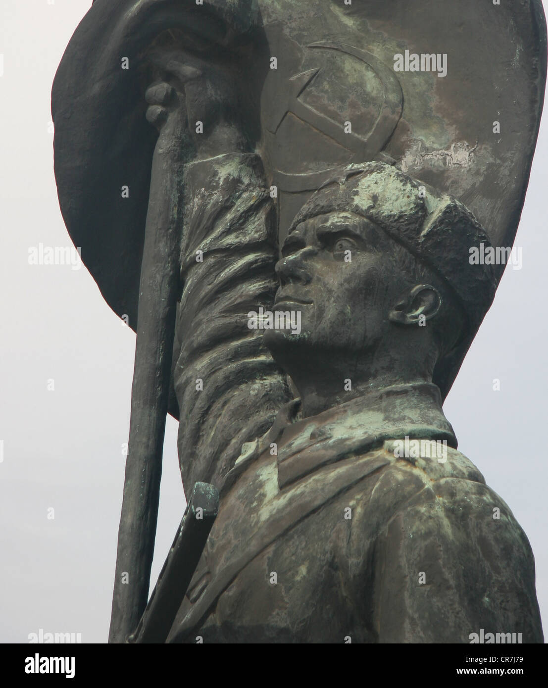 Communist era statue in monument park outside Budapest Hungary, August ...